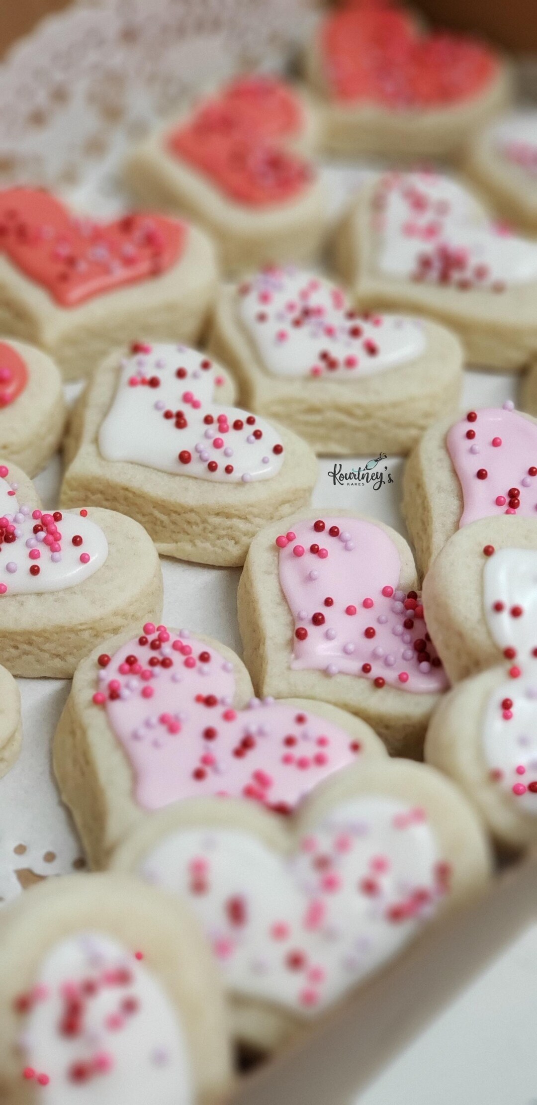 Mini Heart Cookies Valentine's Cookies 24 - Etsy