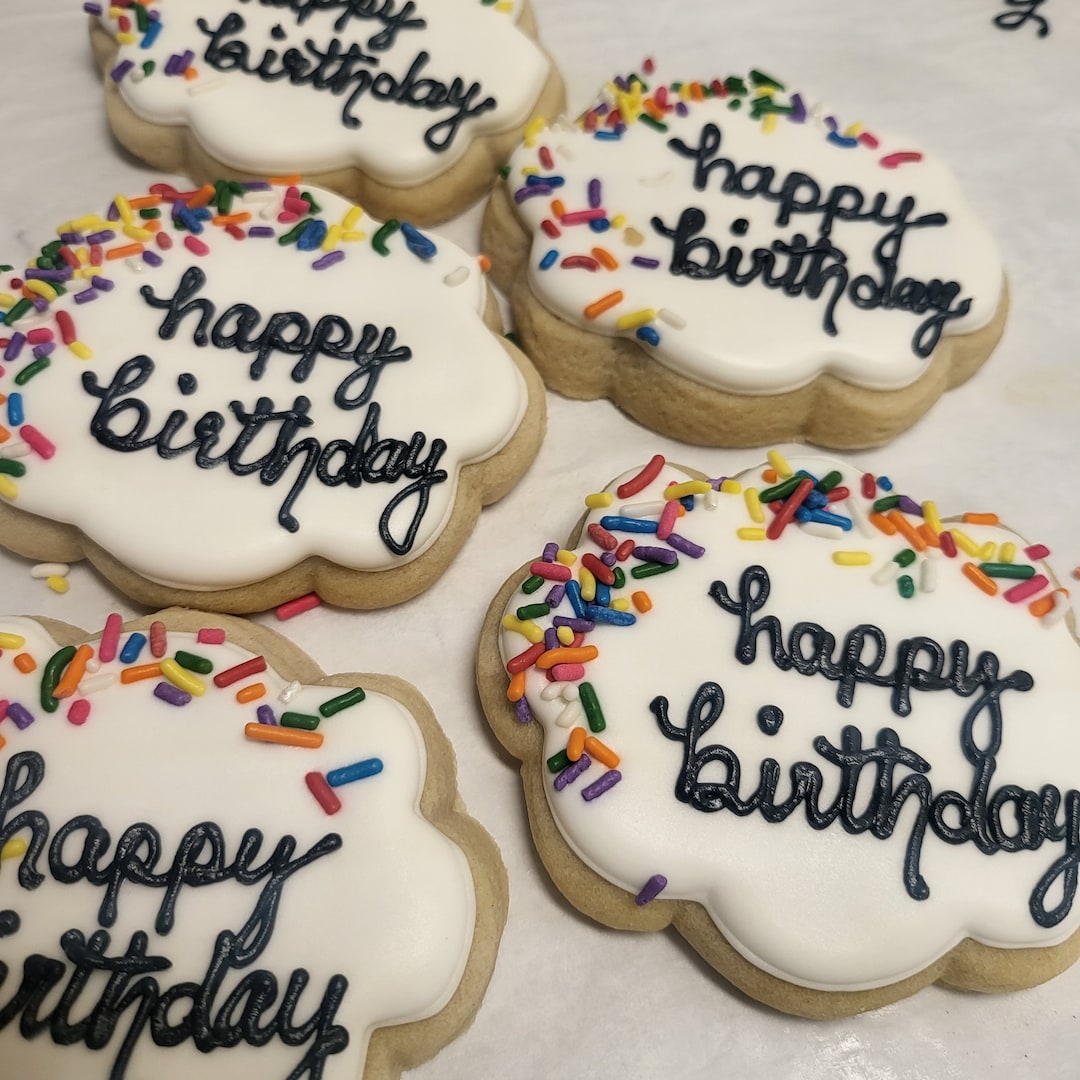 Happy Birthday Cookie (1) - Etsy