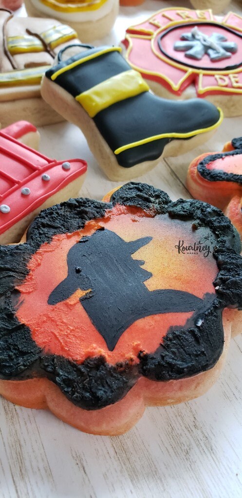 Firefighter Cookies (24) - Etsy
