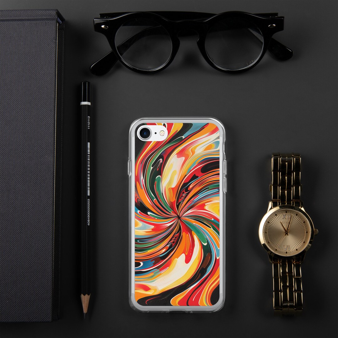Vibrant Swirly Pattern | Clear Case for iPhone | Eye-catching Design ...