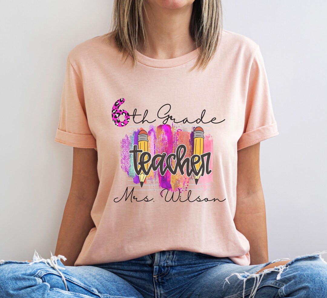 Custom Middle School Teacher Shirt, Personalized Teacher Tee,back to ...