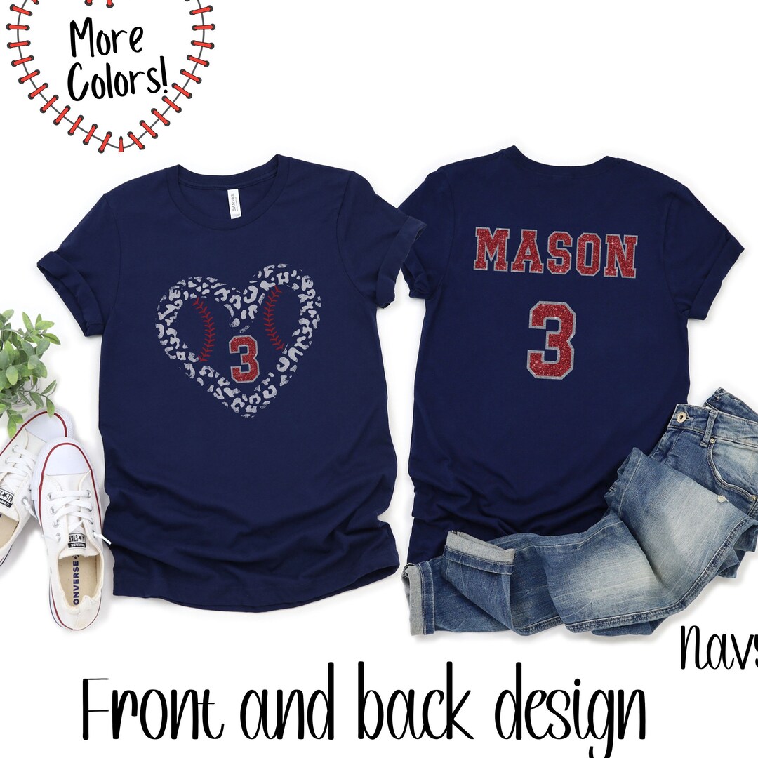 Baseball Number Shirt, Personalized Baseball Style Shirt, Leopard Print ...
