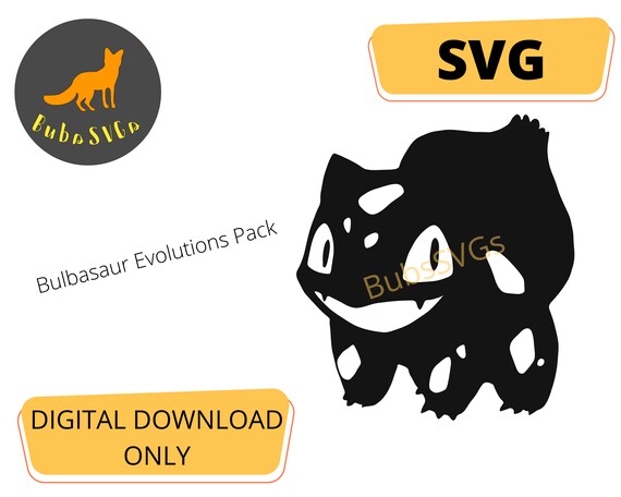 Bulbasaur Evolution Svg Pack - Etsy