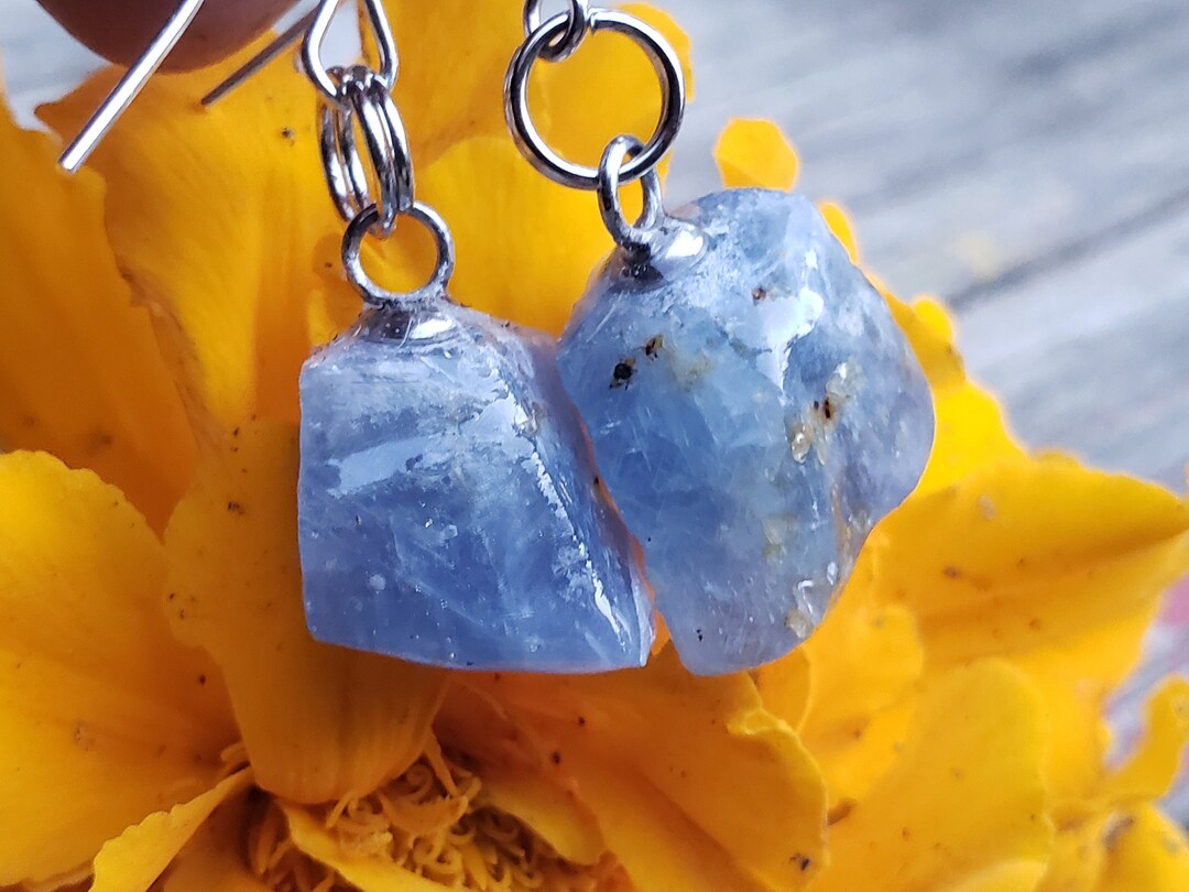 Adirondack Blue Calcite Dangle Earrings - Etsy