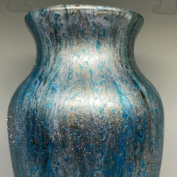 Painted Glass Vase - Etsy