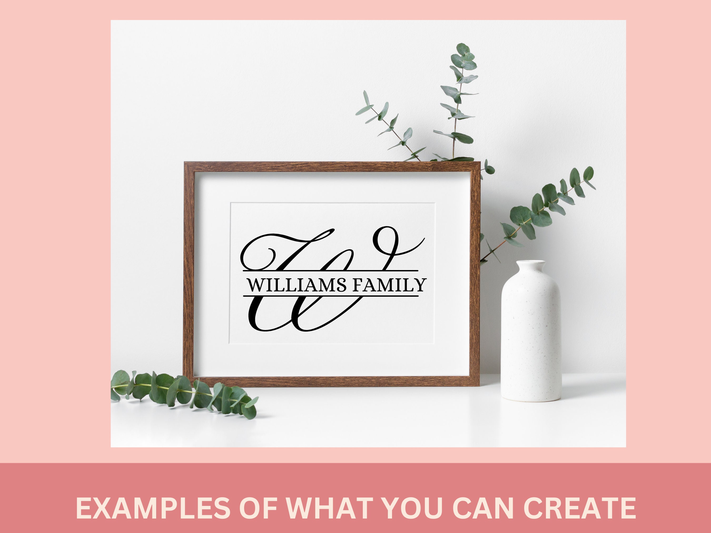 Split Monogram SVG PNG EPS Split Letter Svg Split Monograms Monogram ...