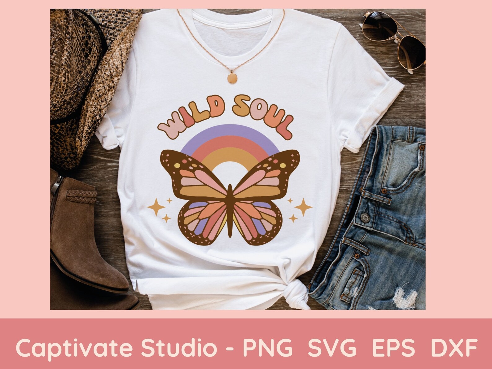 Wild Soul SVG PNG Butterfly Svg Rainbow Svg Rainbow Png - Etsy