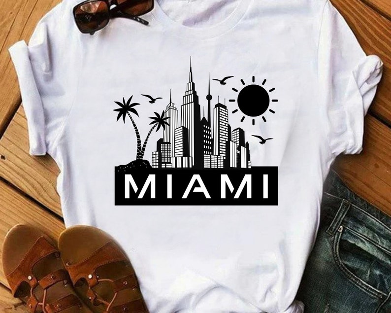 Miami Svg / Miami Skyline Svg / Svg Florida / Florida Png / Florida Svg ...