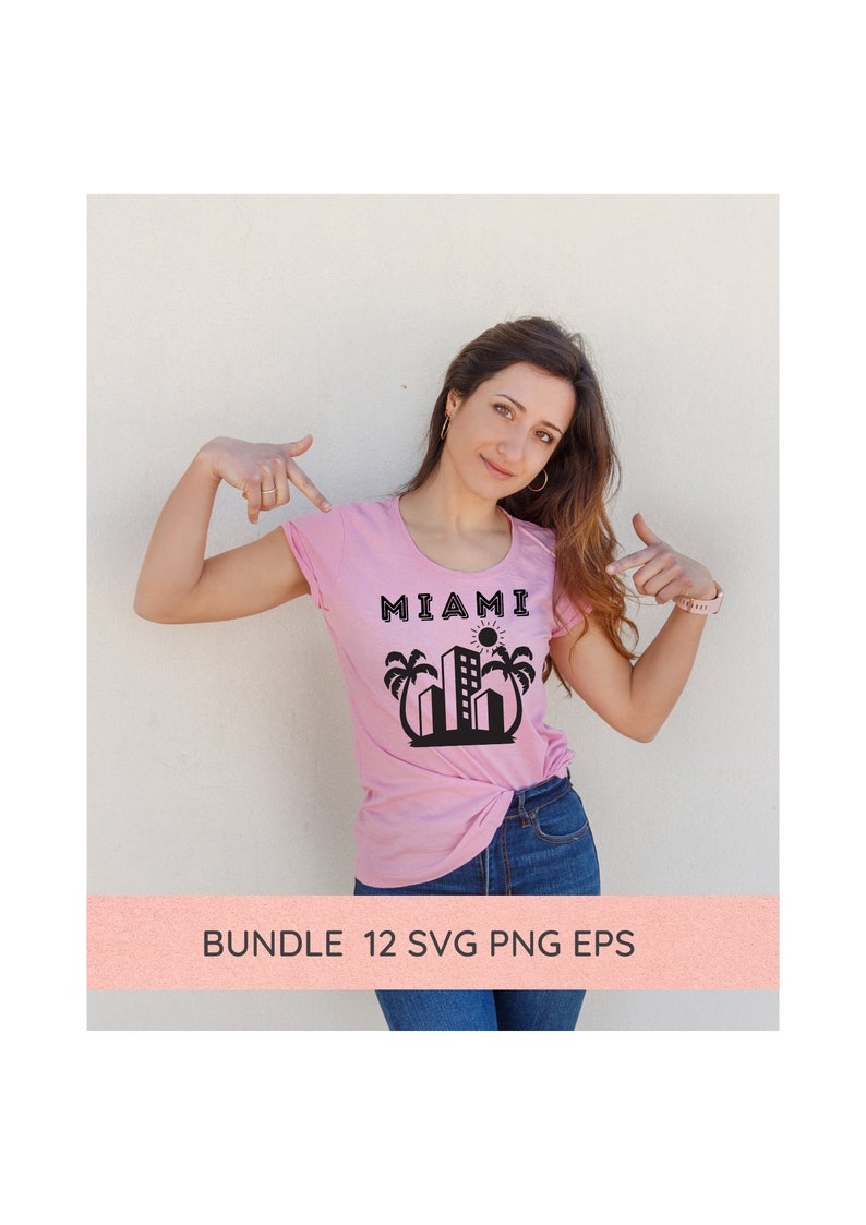 Miami Svg / Miami Skyline Svg / Svg Florida / Florida Png / Florida Svg ...