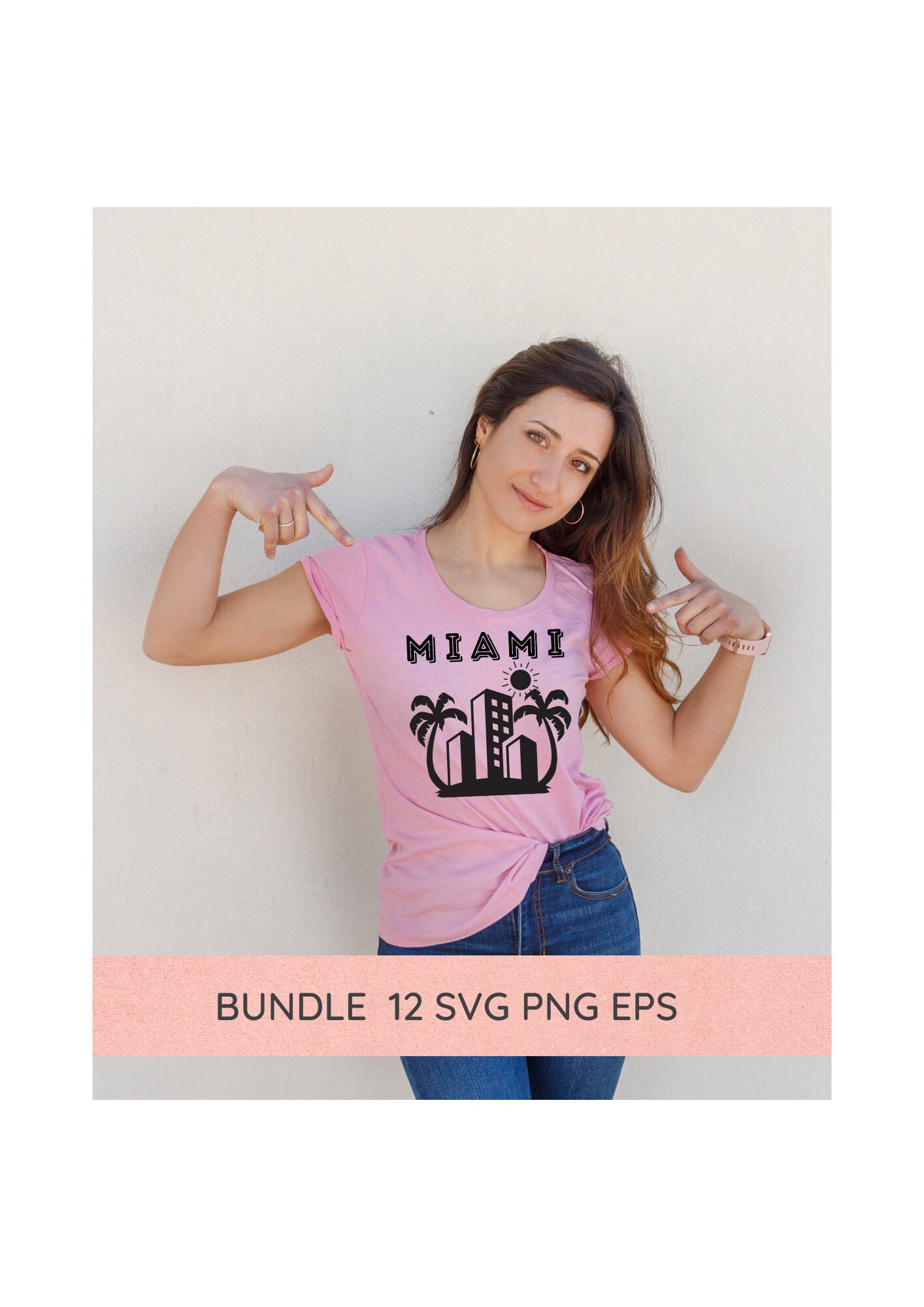 Miami Svg / Miami Skyline Svg / Svg Florida / Florida Png / Florida Svg ...