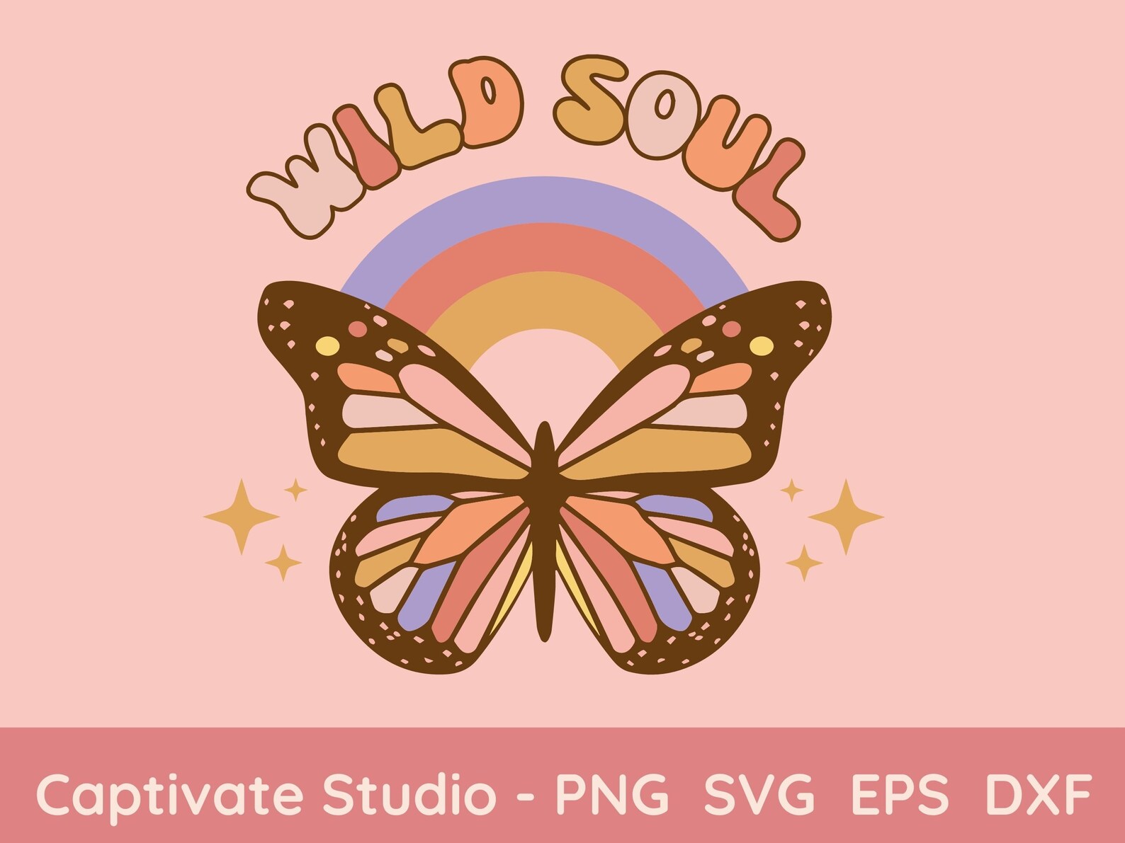Wild Soul SVG PNG Butterfly Svg Rainbow Svg Rainbow Png - Etsy