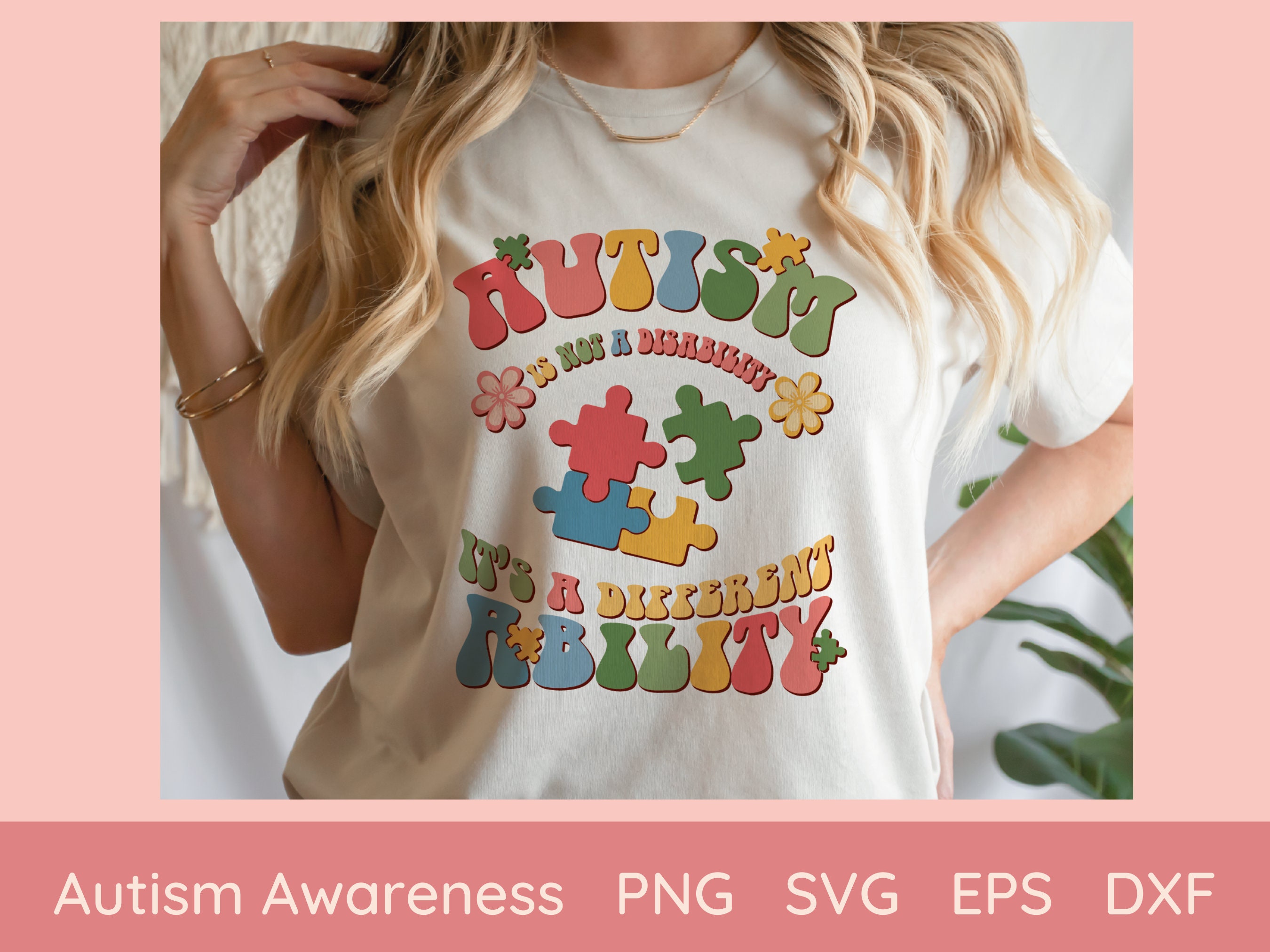 Autism is Not a Disability It's a Different Ability SVG PNG, Retro ...