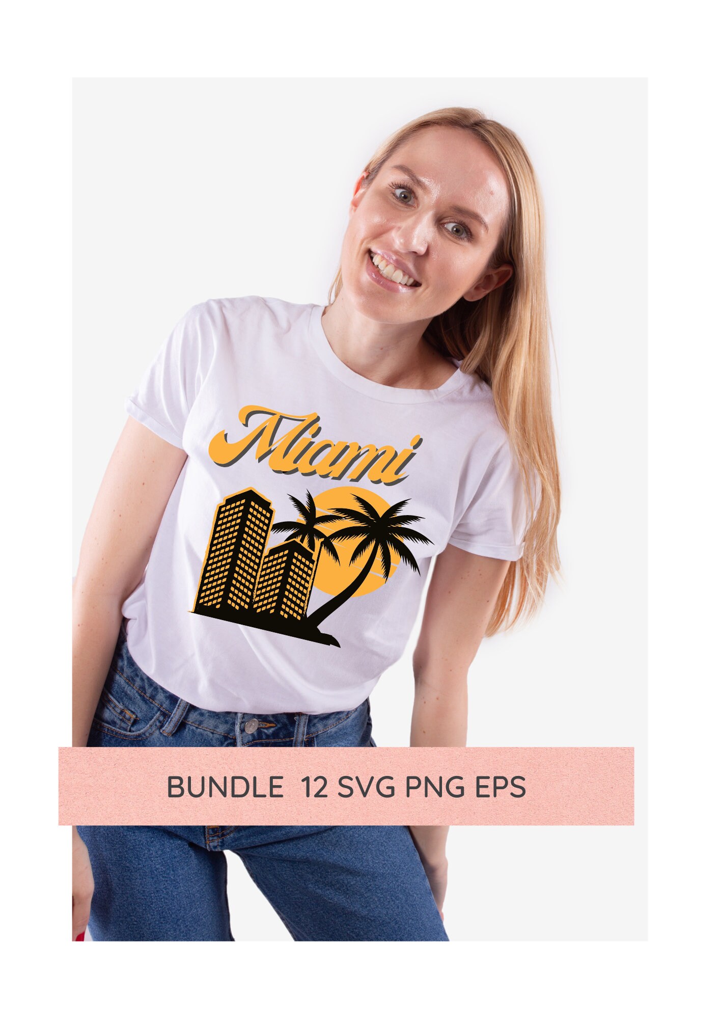 Miami Svg / Miami Skyline Svg / Svg Florida / Florida Png / Florida Svg ...