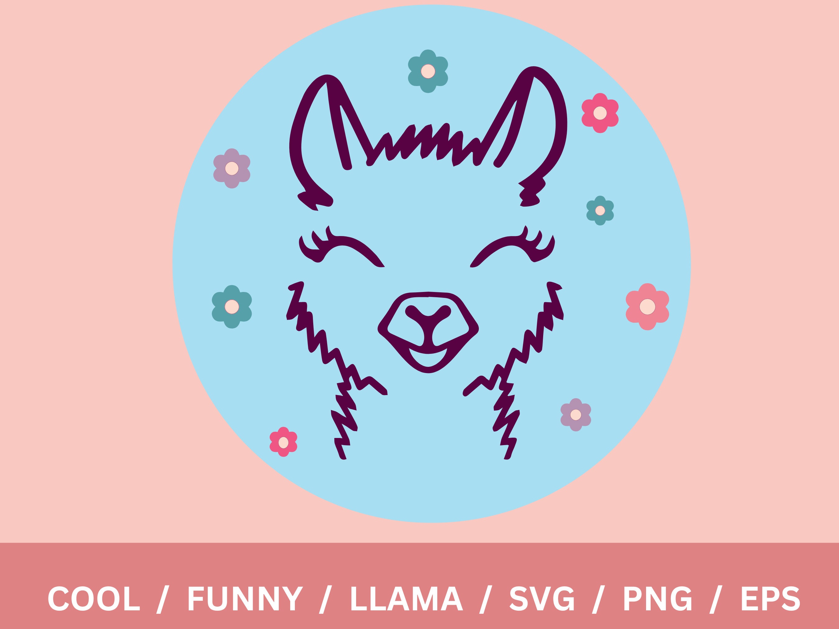 Llama Clip Art Cute Llama Svg Llamas PNG Llamas SVG Digital Download ...