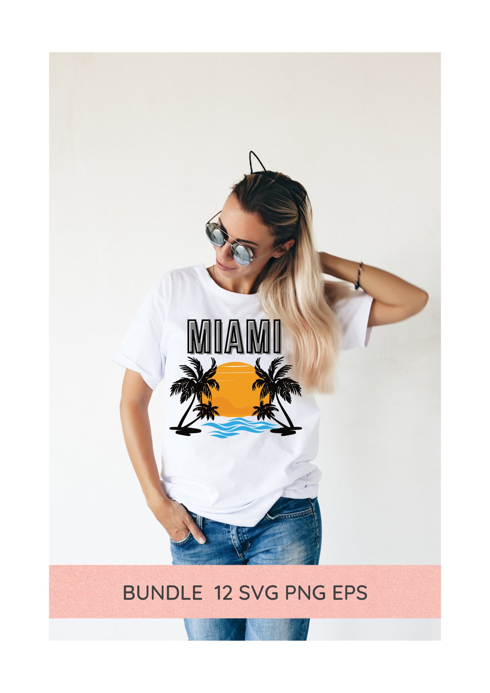Miami Svg / Miami Skyline Svg / Svg Florida / Florida Png / Florida Svg ...