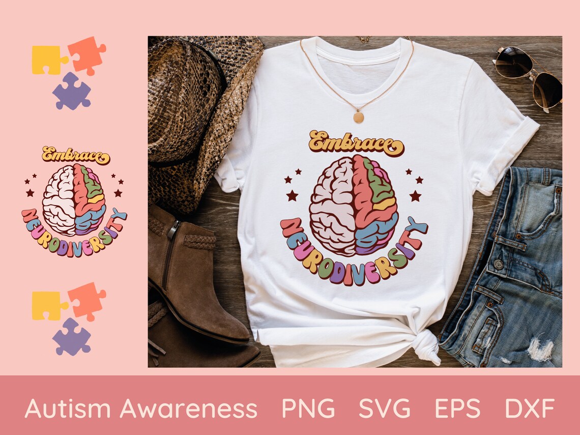 Embrace Neurodiversity SVG PNG Autism Awareness Sublimation - Etsy