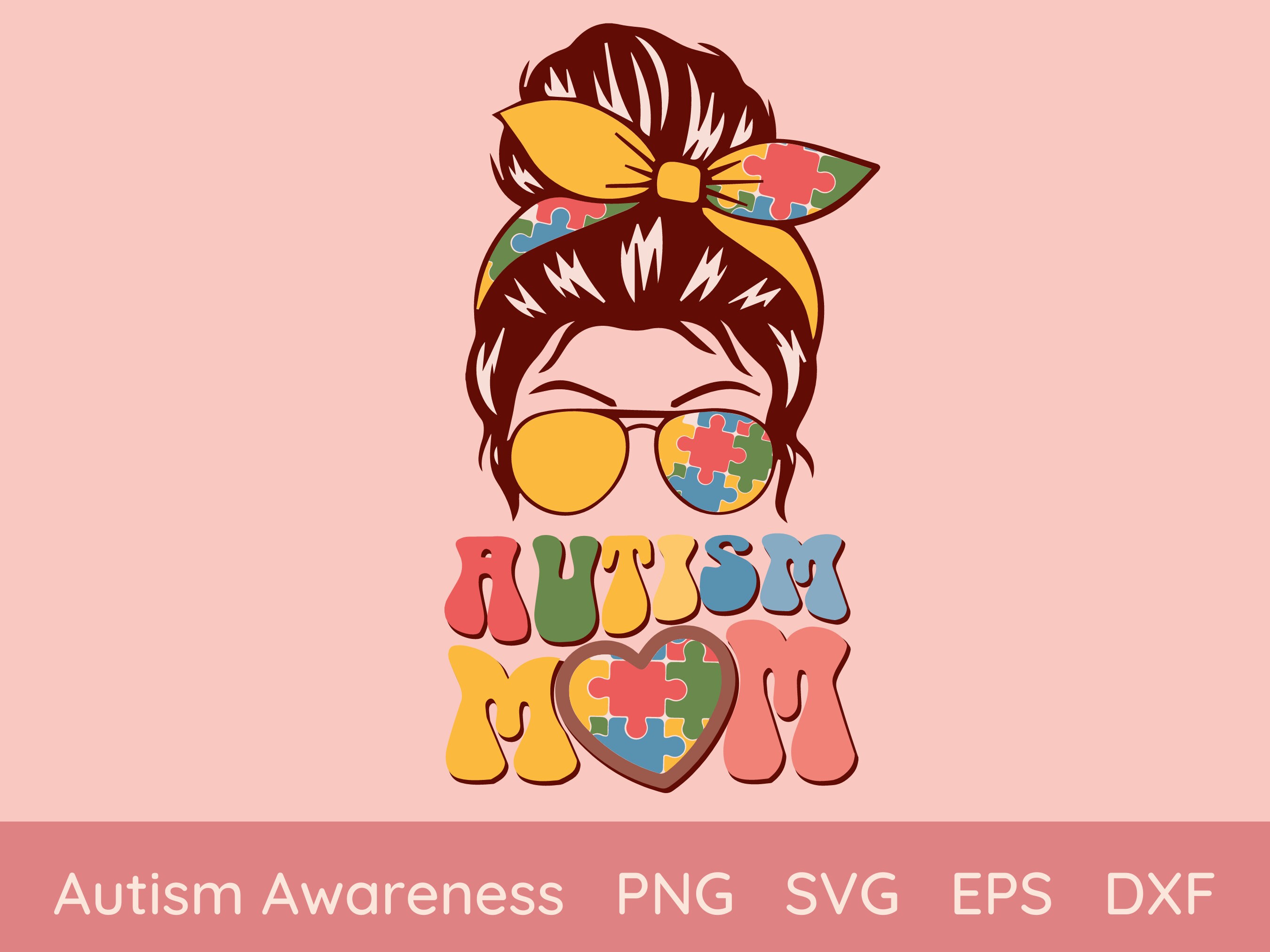 Autism Mom SVG PNG, Retro Autism Awareness Sublimation, Groovy Png, Cut ...