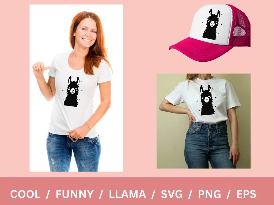 Svg Png Eps Llama Print on Demand Llama Clip Art Llamas PNG Llamas SVG Digital Download Cricut ...
