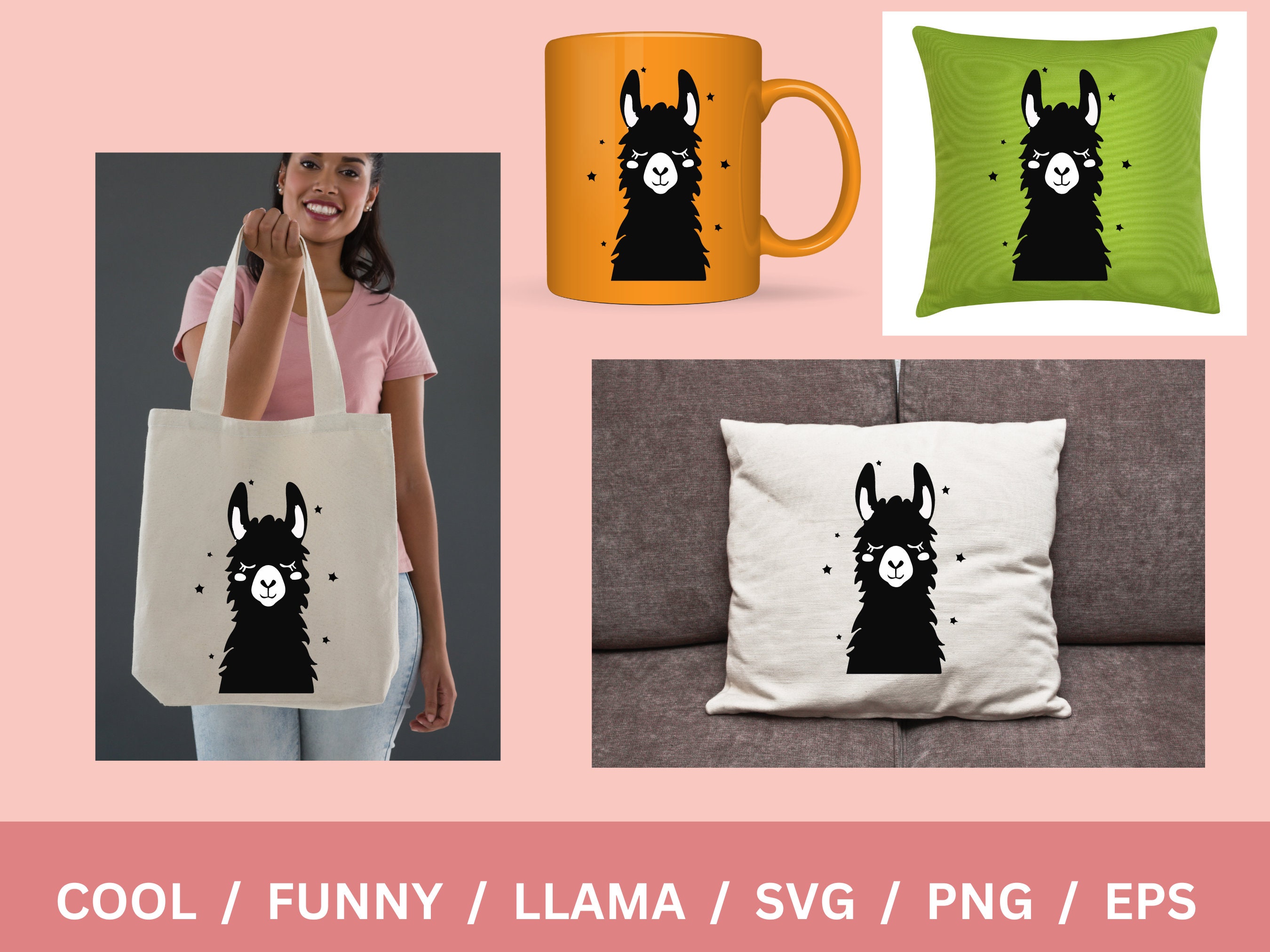 Svg Png Eps Llama Print on Demand Llama Clip Art Llamas PNG Llamas SVG ...