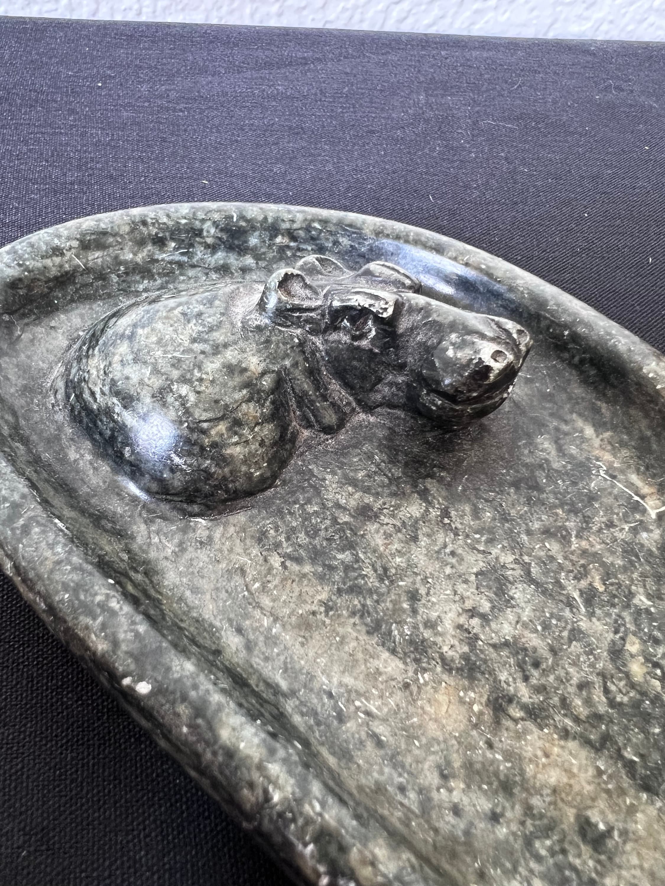 Handcarved Soapstone Hippo Trinket Dish Ashtray or Soap Dish - Etsy