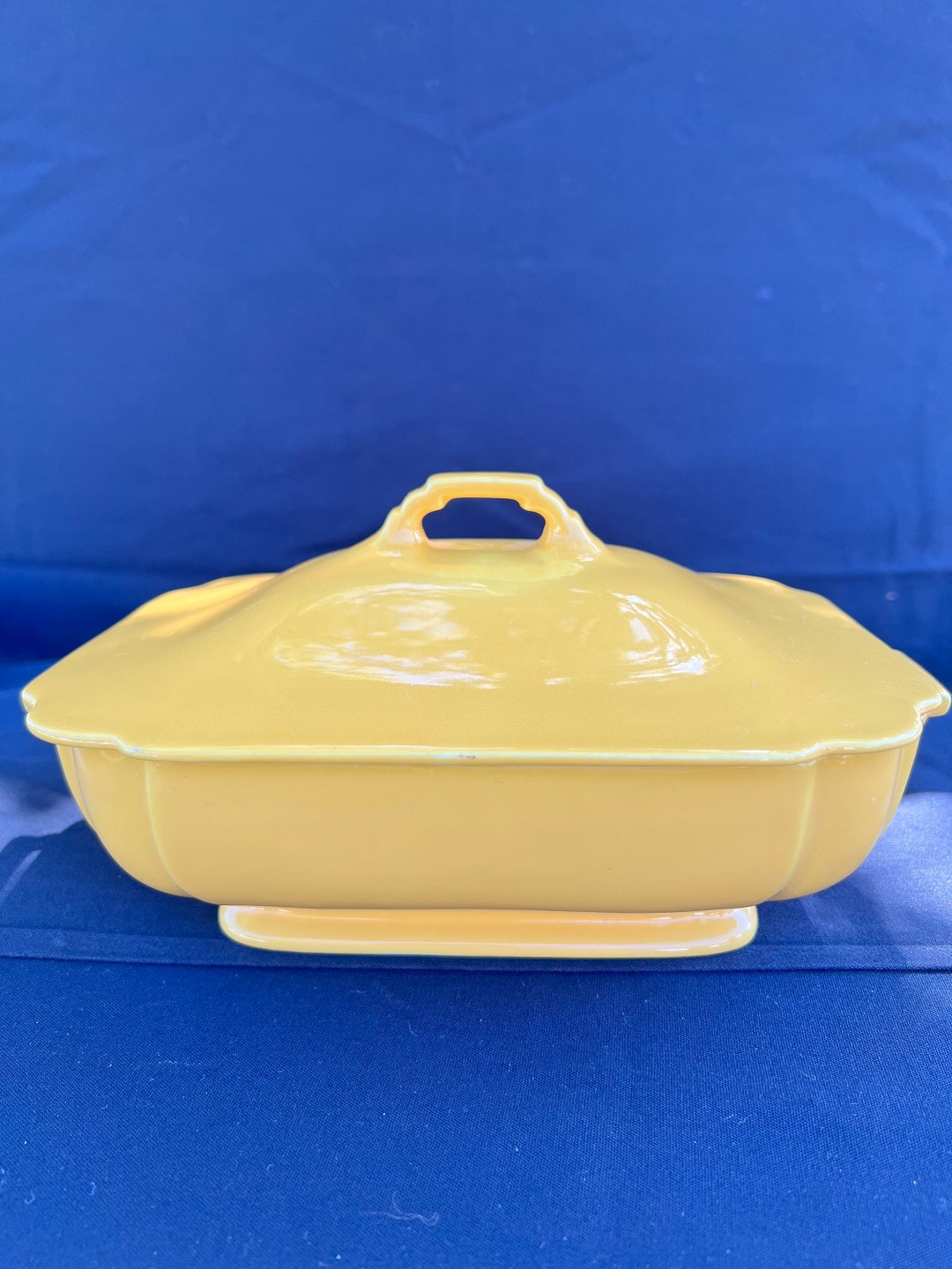 Homer Laughlin Riviera Yellow Rectangle Covered Casserole Dish ...
