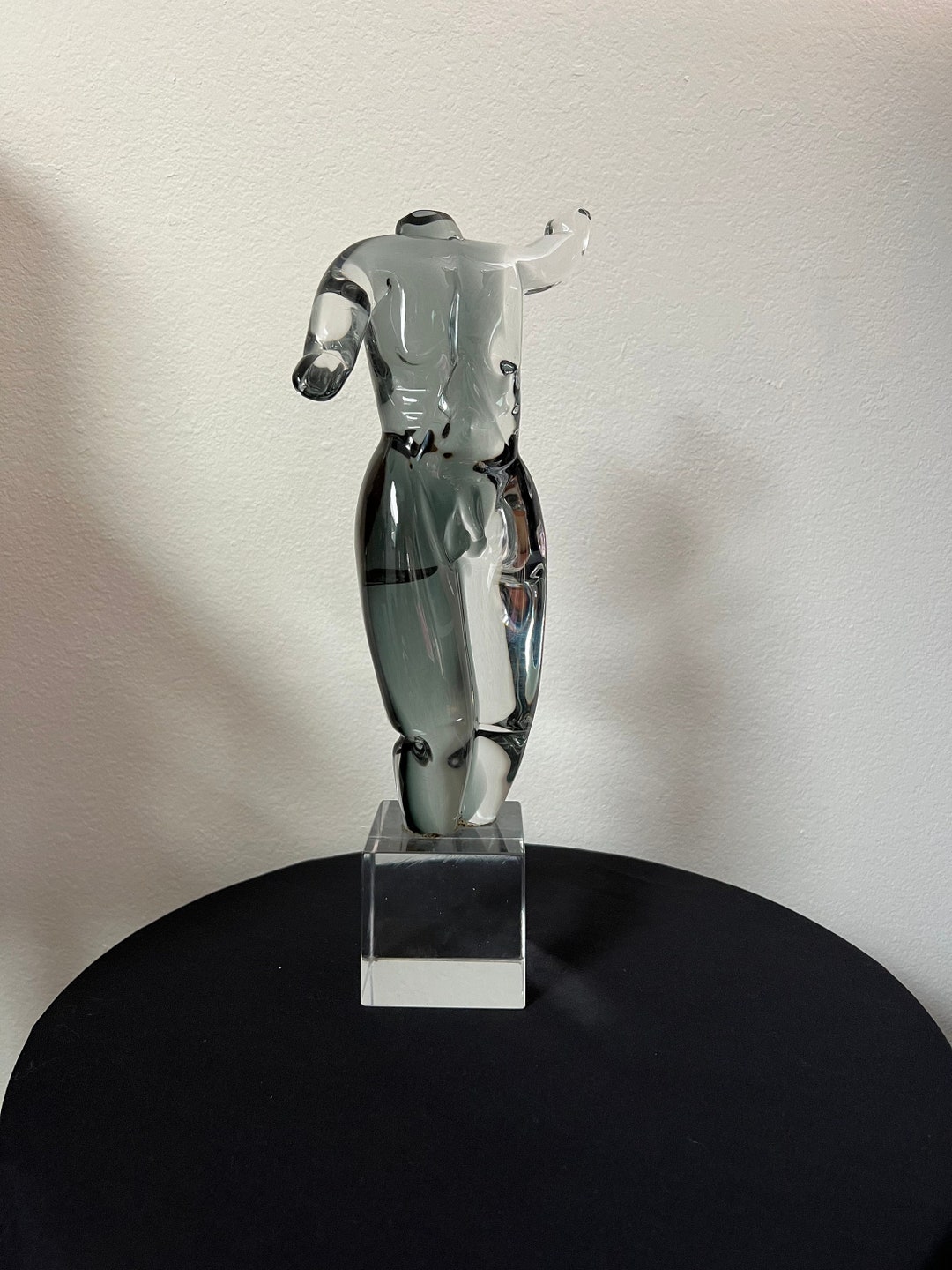 Murano Glass Male Figure Sculpture, Clear Anatomy Art - Etsy