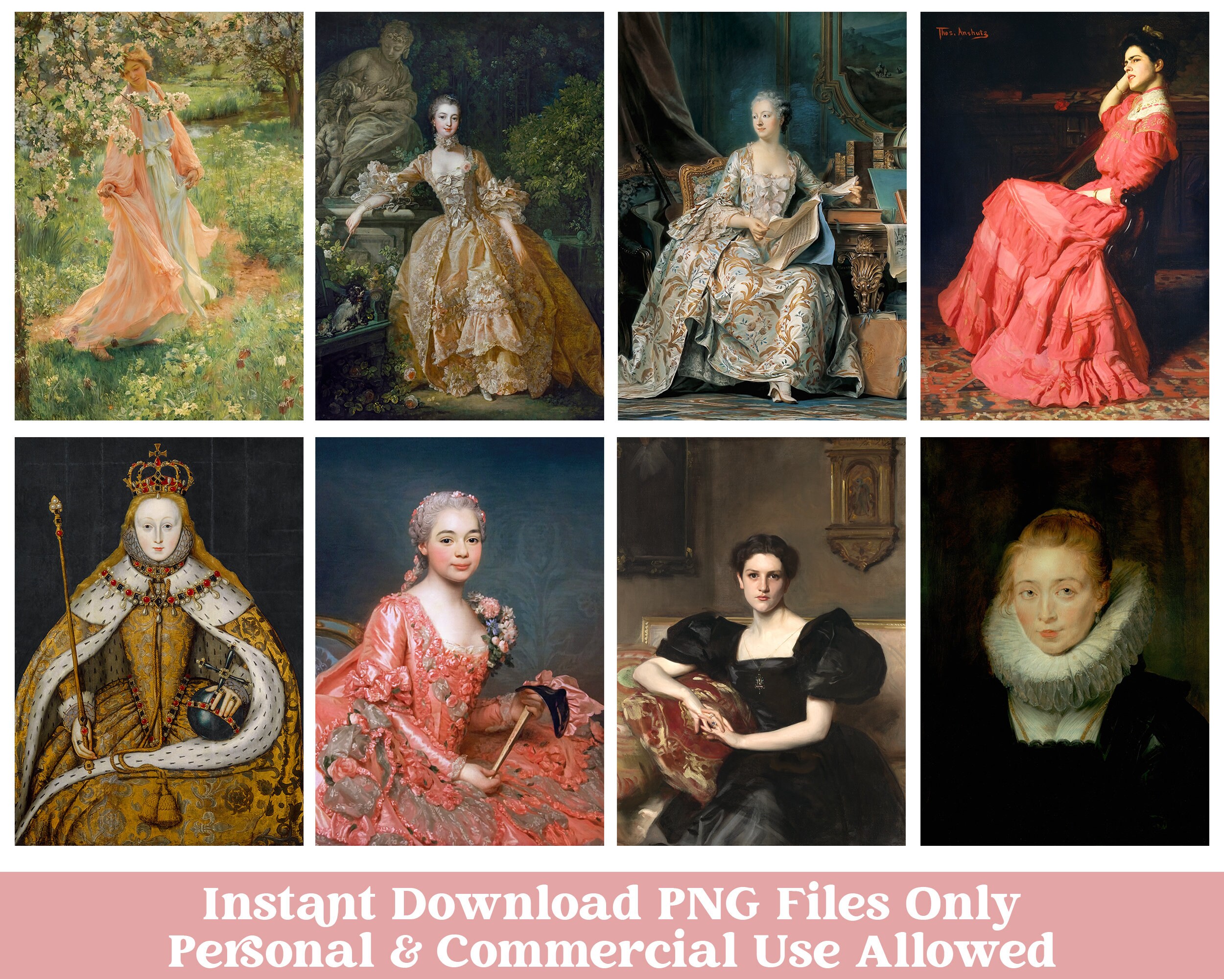 Famous Paintings Printable Wall Art Bundle Vintage Digital - Etsy