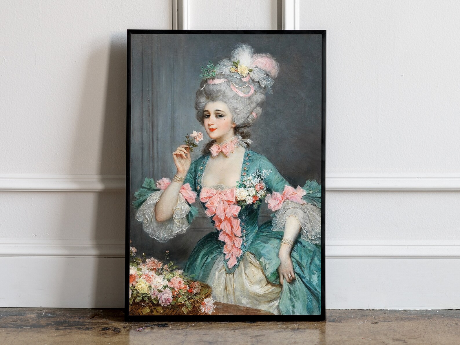 Rococo Lady PRINTABLE Vintage Wall Art Digital Download - Etsy
