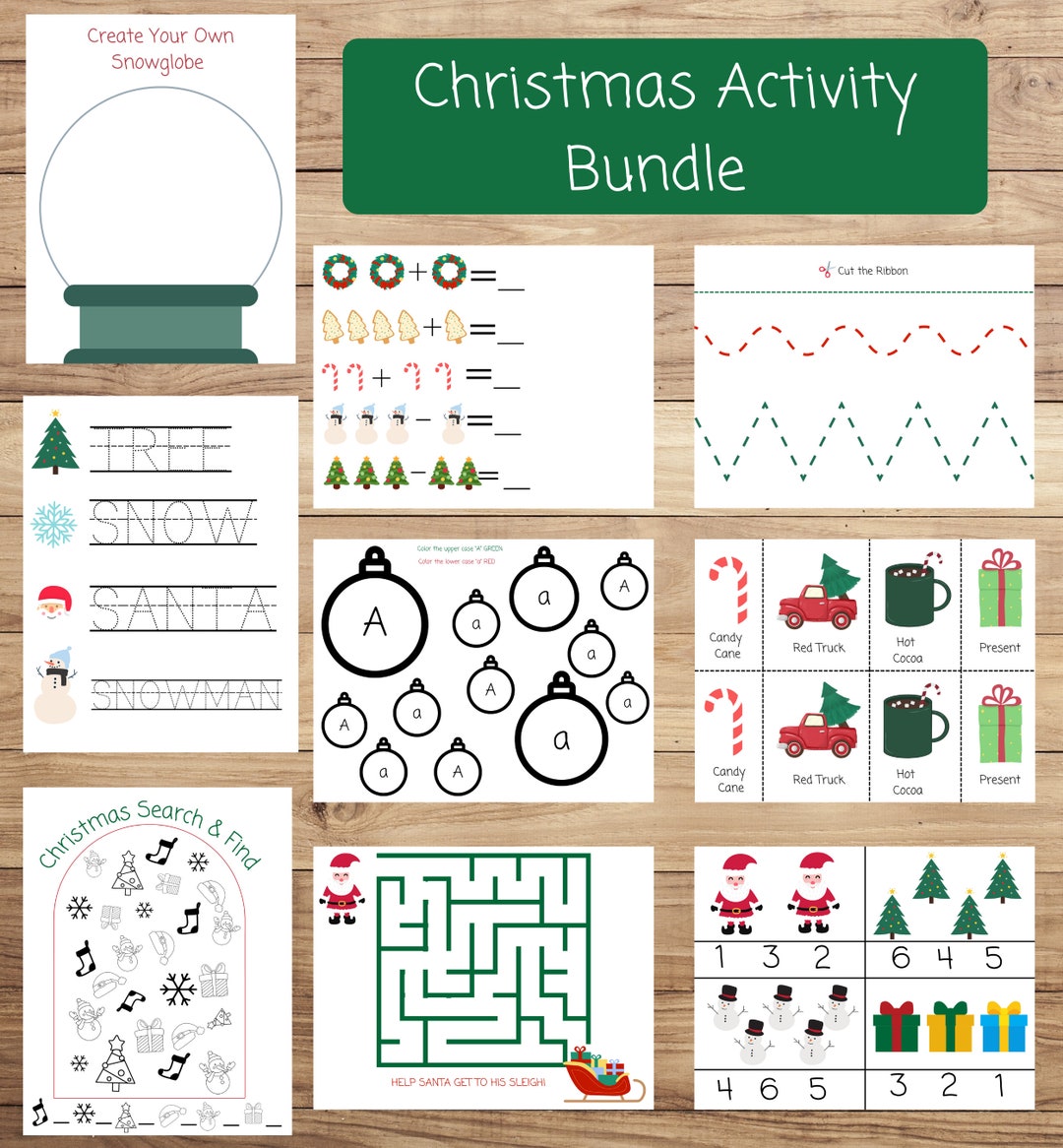 Christmas Activity Bundle for Kids | Printable Holiday Worksheets ...