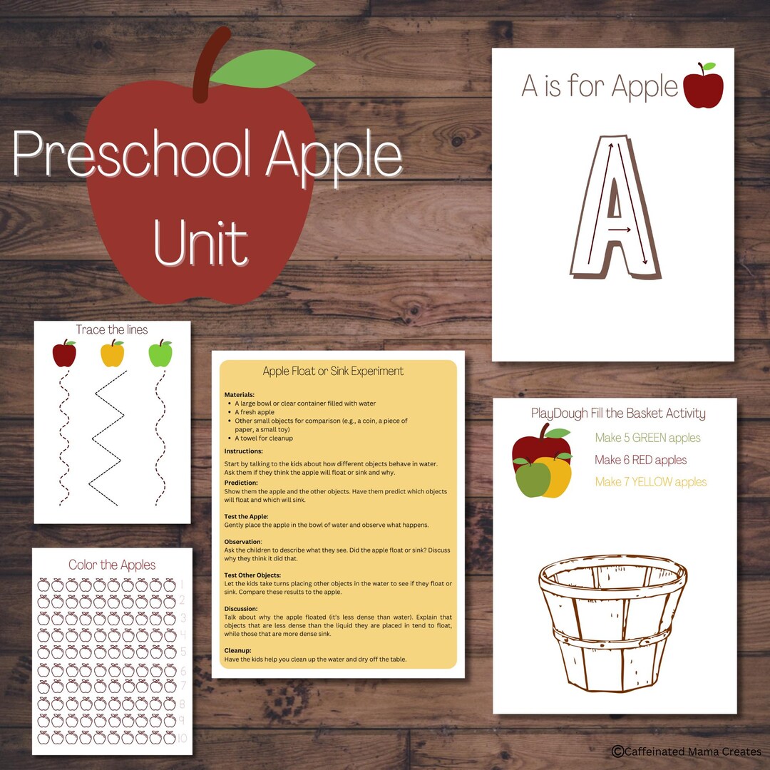Preschool, Toddler, Prek, Apple Unit, Homeschool, PDF Download, A is ...