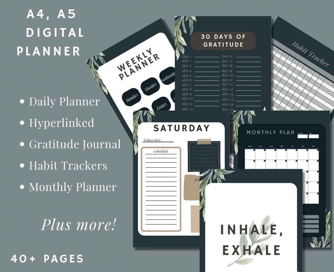 Hyperlinked Digital Planner, Goodnotes, A4 Minimalists Planner, iPad ...