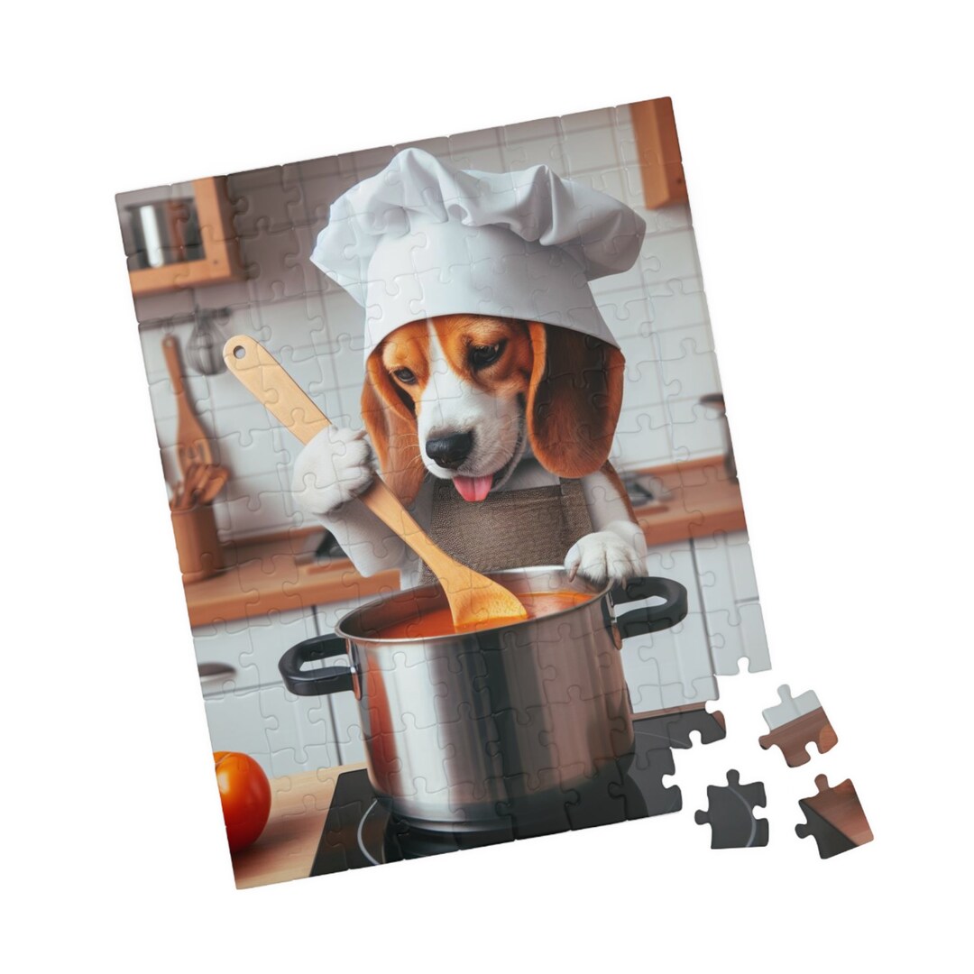 Beagle Chef in the Kitchen Jigsaw Puzzle 110, 252, 520 Pieces Premium ...