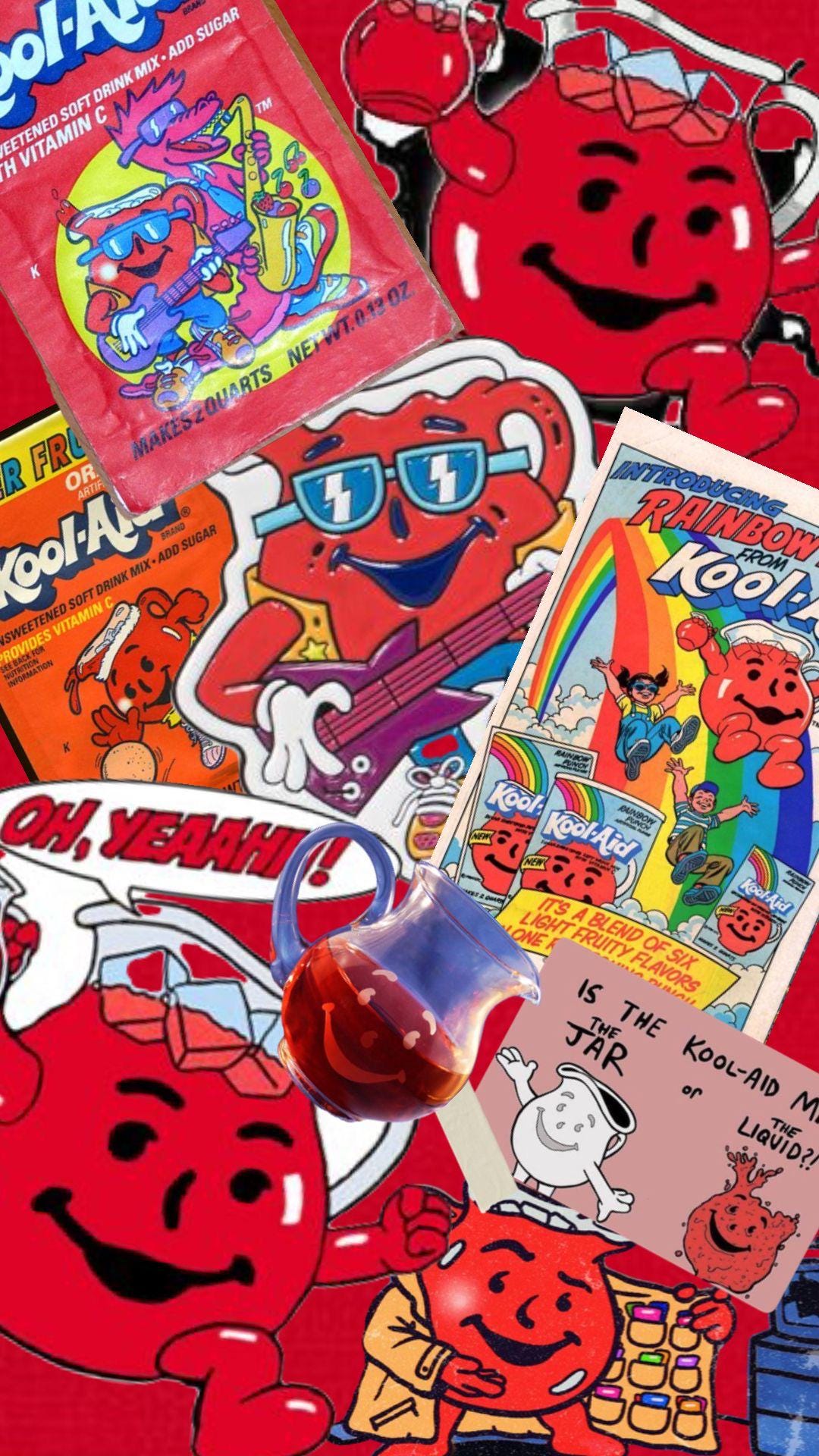 Retro Kool-aid Man Vinyl Sticker Pack 15PK | Vintage Pop Culture Fun ...