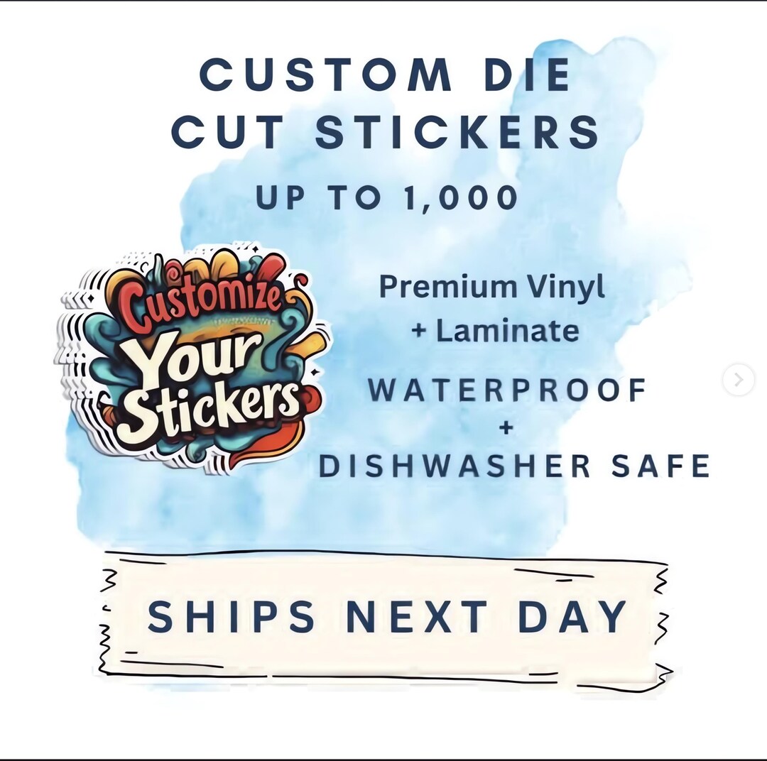 Custom Die Cut Vinyl Stickers/decals | Gloss, Matte, Holographic ...