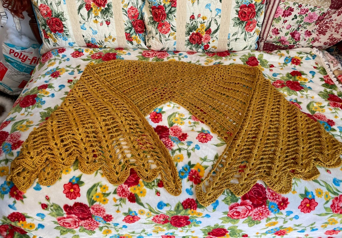 Extra Large Golden Crochet Angel Wing Shawl Costume Cosplay - Etsy