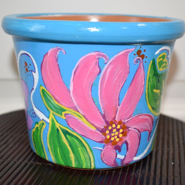 Painted Clay Pots - Etsy