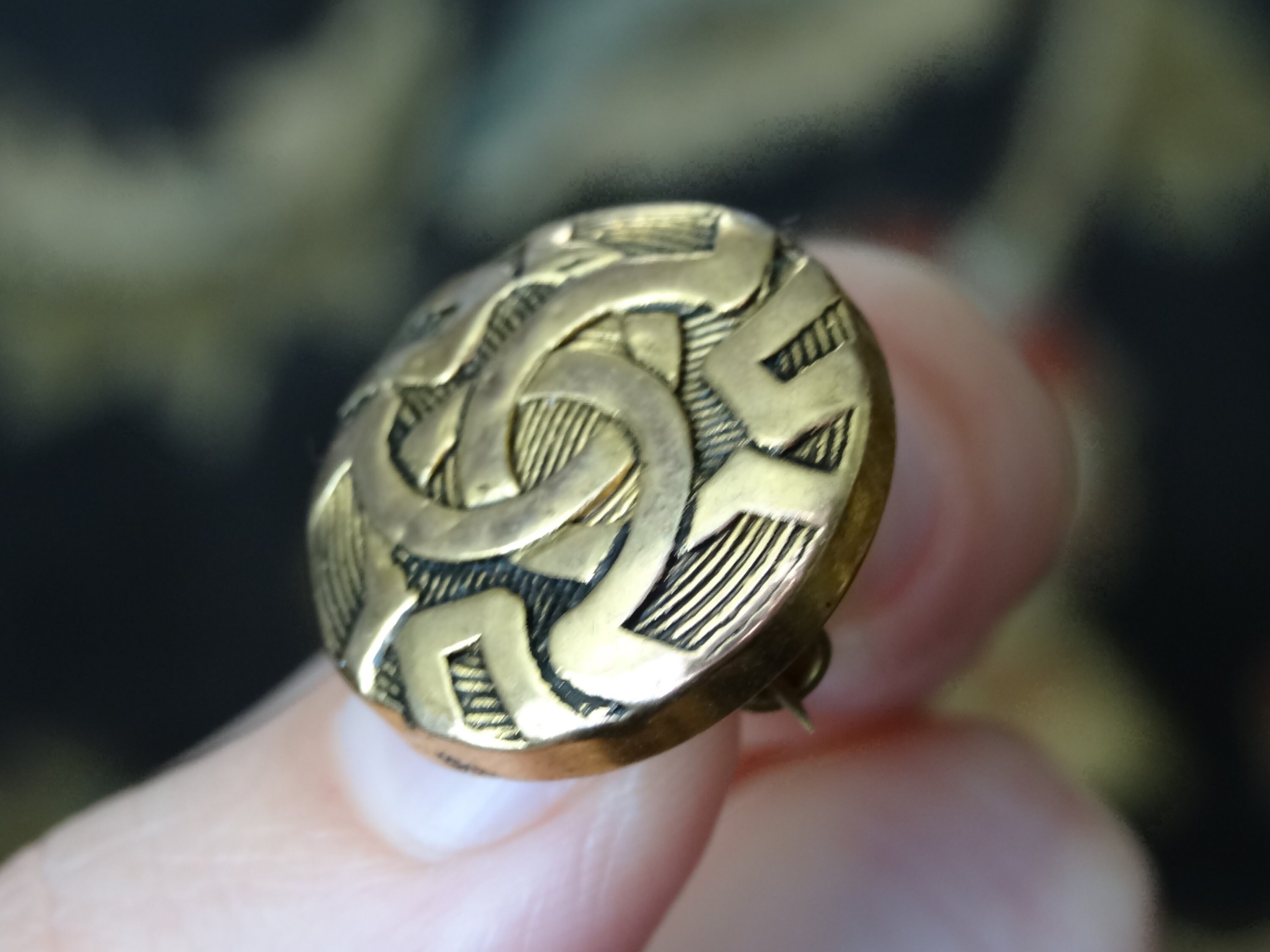 Vintage Brooch With Interlocking Strapwork Motif - Etsy