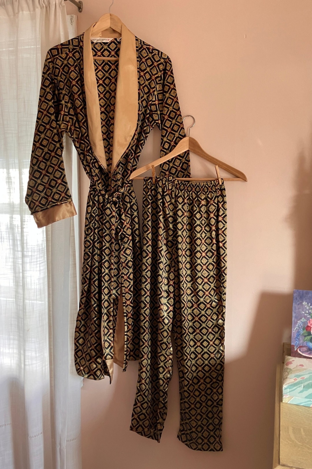 Vintage Victoria's Secret Full Length Robe and Matching Pyjama Bottoms ...