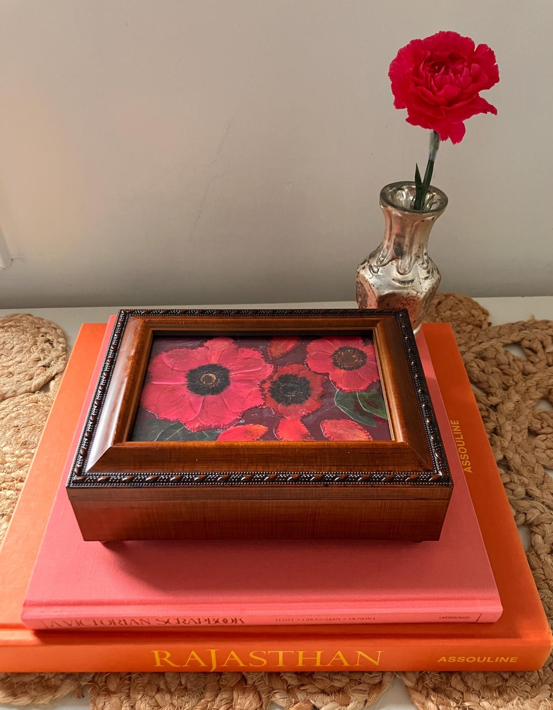 Vintage Music Box - Art or Photo Wooden Keepsake Box, Sankyo Music Box ...