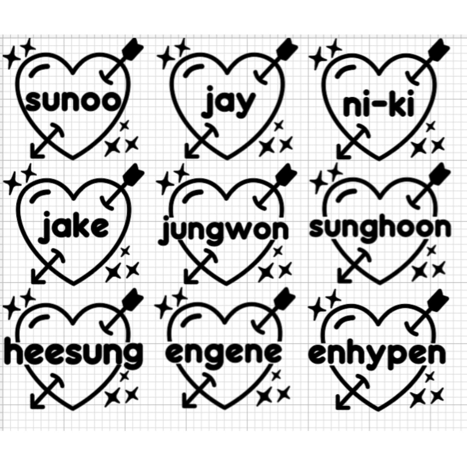 Enhypen Sticker Enhypen Decal Enhypen Lightstick Sticker - Etsy
