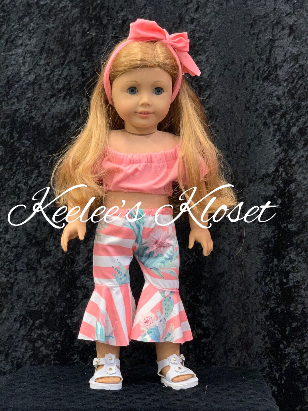 18" Doll Rhumba Outfit With Pants, off the Shoulder Top, Matching ...