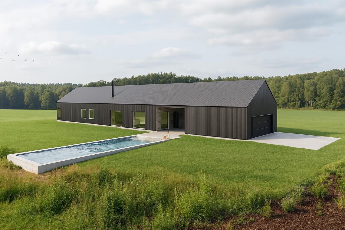 Custom Plans | Modern Linear Scandinavian Design House | 2 Bedroom - Etsy