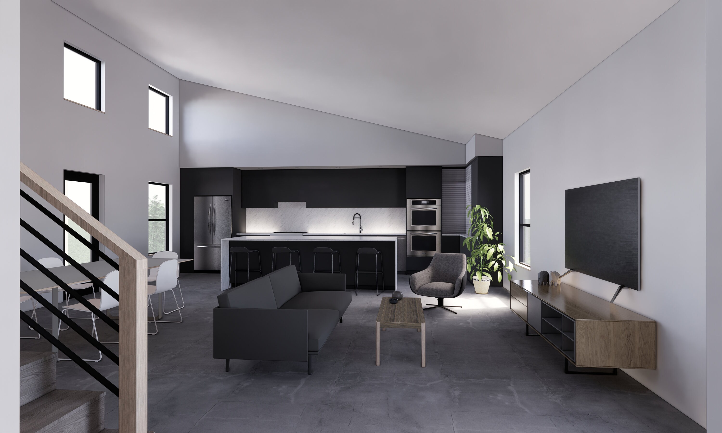 Modern Loft House - Floor Plans and Blueprint Drawings - 1754 Sqft ...