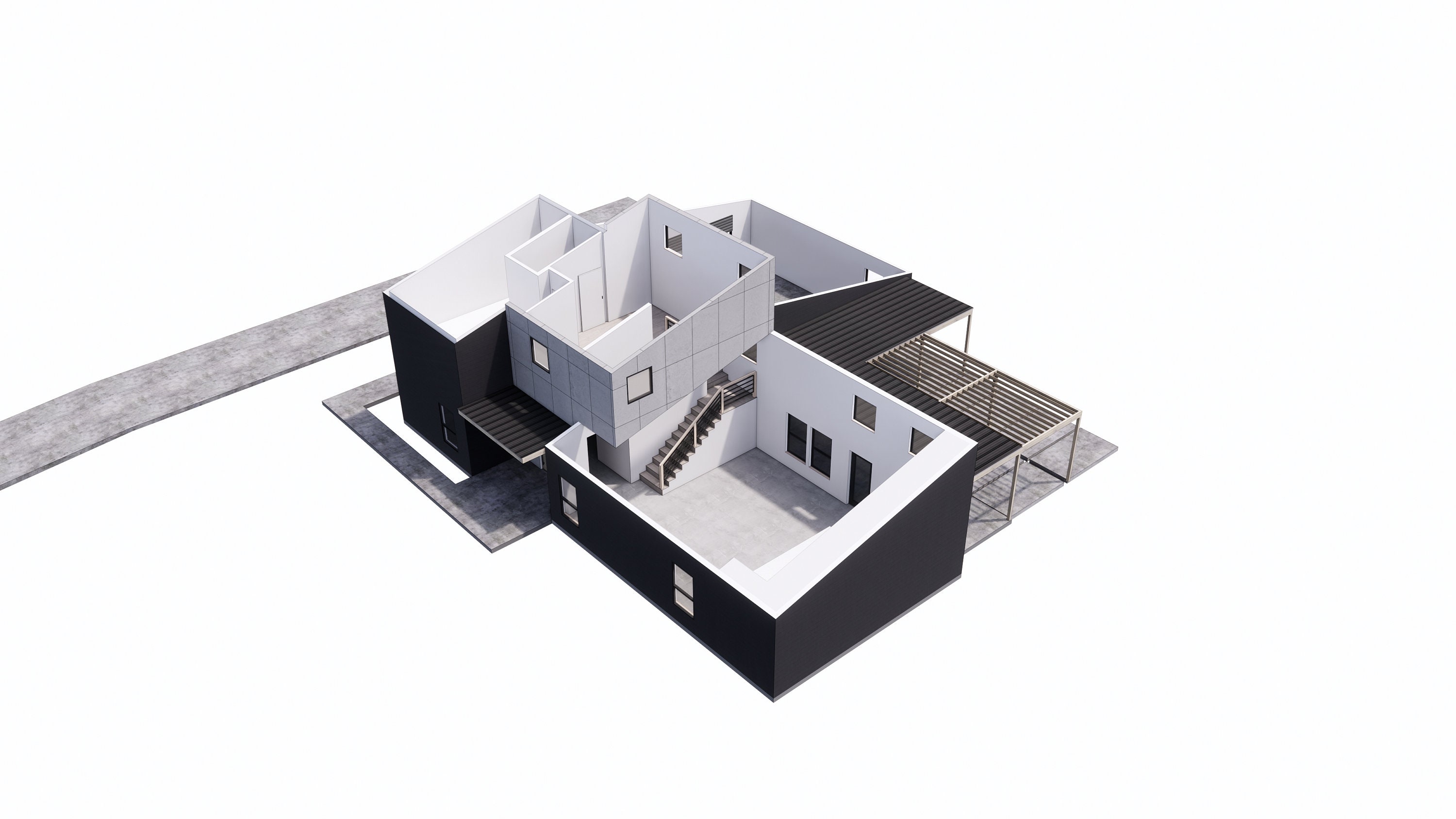 Modern Loft House - Floor Plans and Blueprint Drawings - 1754 Sqft ...