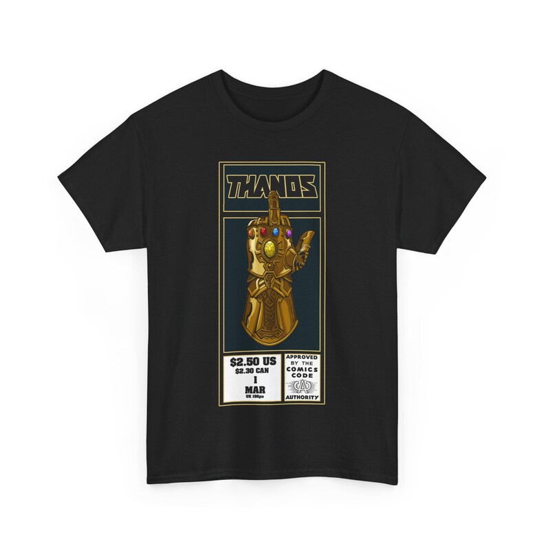 Thanos Shirt, Infinity Gauntlet Comic Box Art Shirt, MCU Middle Finger ...