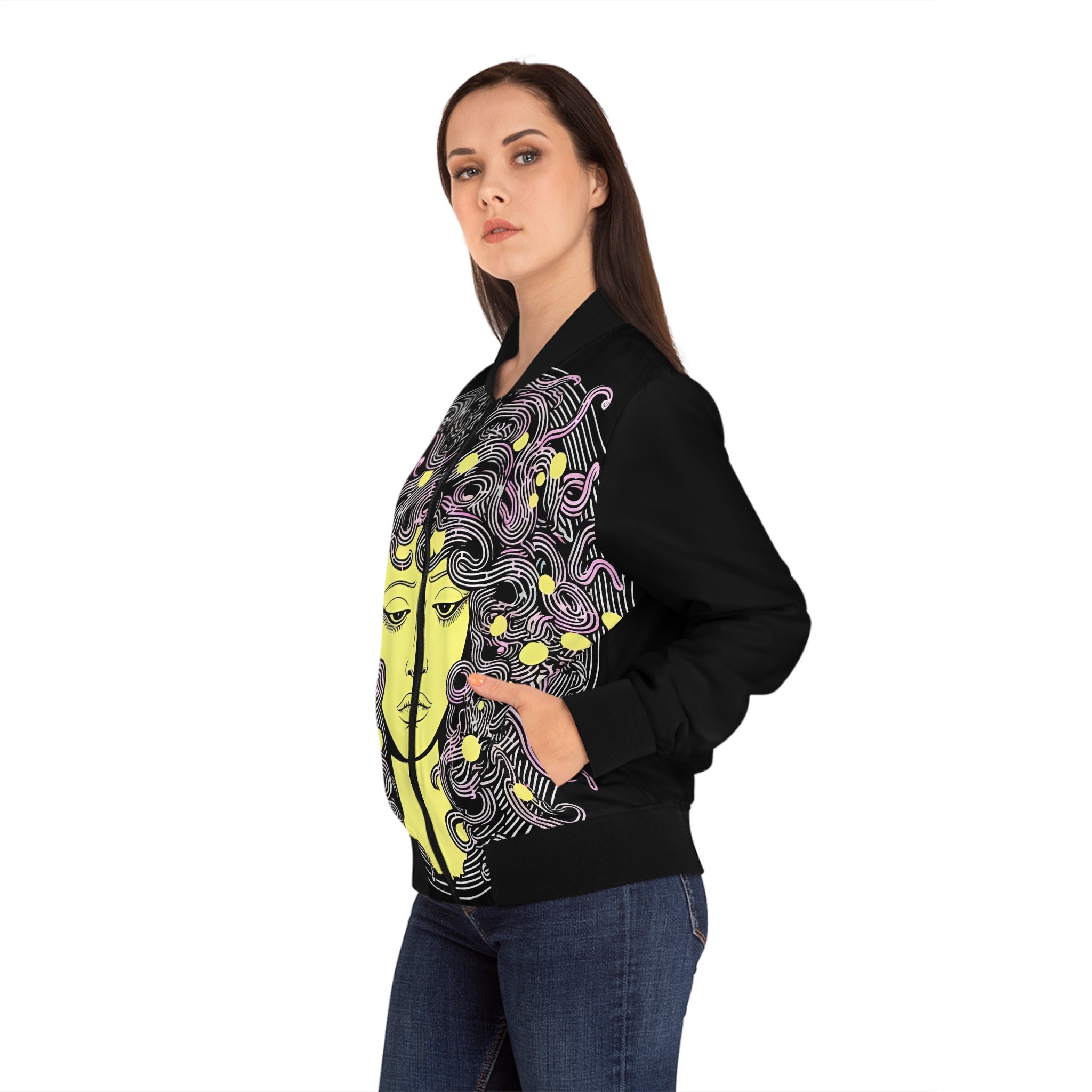 Original Art, Medusa, Medusa Snake Face, Greek Goddess Medusa, Bomber ...