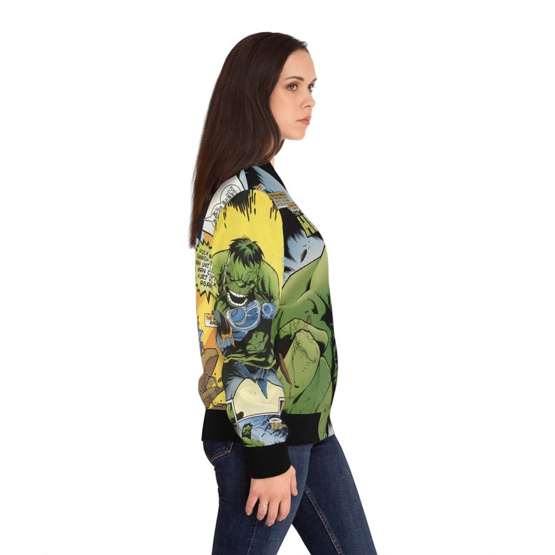 Incredible Hulk Jacket, Marvel Comics, MCU Bomber Jacket Unisex, 90s ...