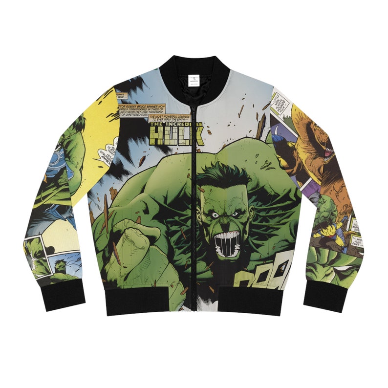 Incredible Hulk Jacket, Marvel Comics, MCU Bomber Jacket Unisex, 90s ...