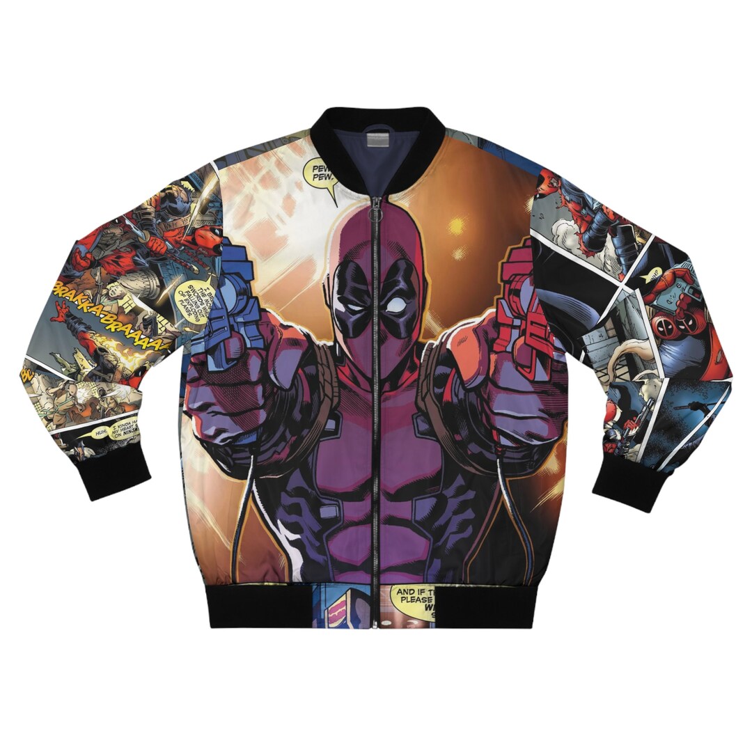 Deadpool Comic Book Art Merc With A Mouth Bomber Jacket Unisex - Etsy