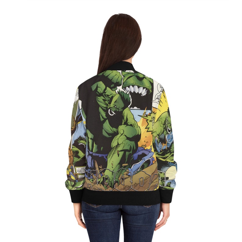 Incredible Hulk Jacket, Marvel Comics, MCU Bomber Jacket Unisex, 90s ...